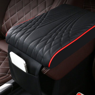 Leather Car Armrest Cushion Box Pad Memory Foam Arm Rest Mat Cover ...