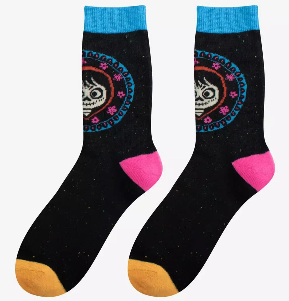 Disney Pixar Coco Miguel Girls Crew Socks Shoe Size 6-12 | eBay