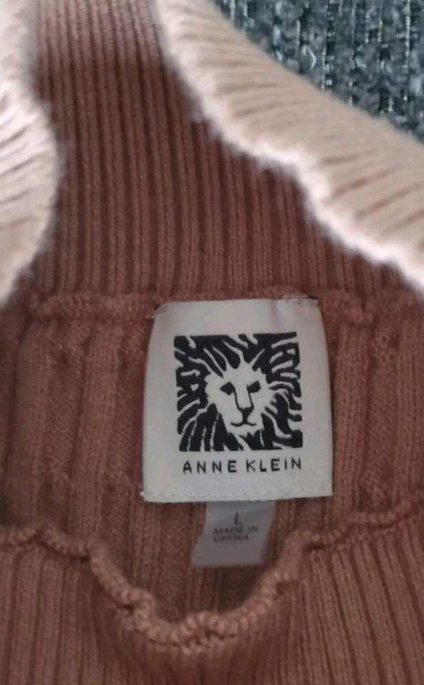 Anne Klein Sweater Size LARGE Gold/Taffy Color | eBay