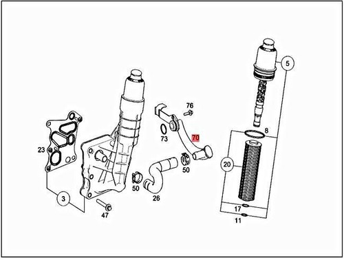 Genuine MERCEDES Coolant line 2712002352 | eBay