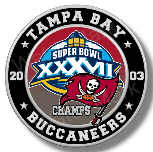 Tampa Bay Buccaneers Super Bowl 37 2003 Champions Vinyl Stickers ...