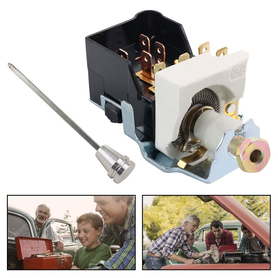 Universal For GM Headlight Switch with Billet Aluminum Knob Lever 12 ...