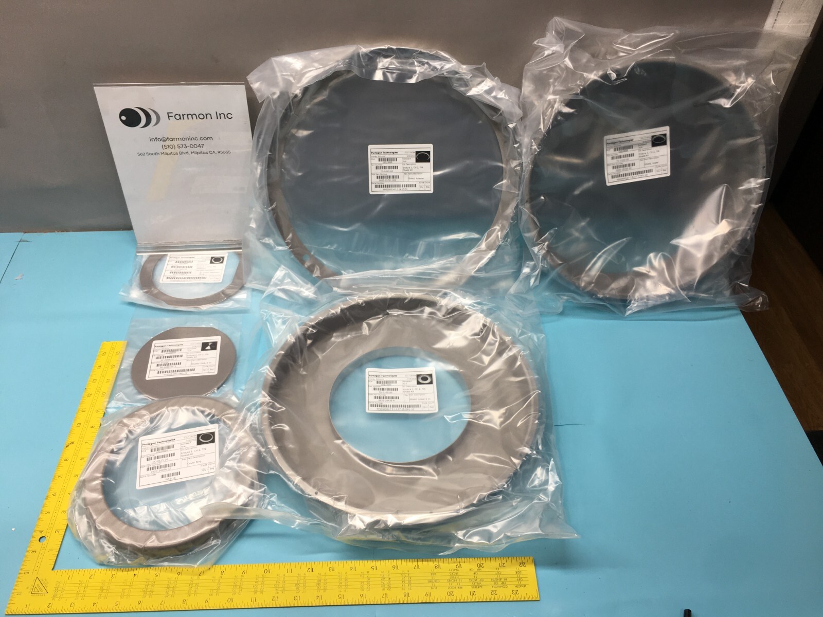 AMAT Endura 1, CH 2, TiN Shield Kit, 0020-24386 Cover Ring, 0021-21885 ...