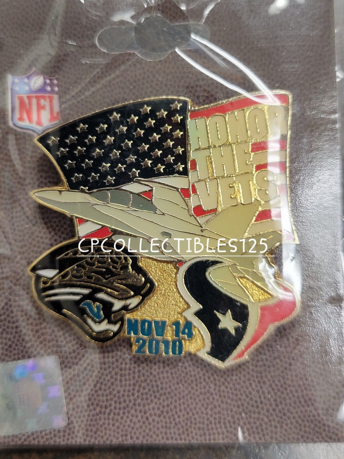 Jacksonville Jaguars VS Houston Texans Game day Pin 11/14/2010 NEW | eBay