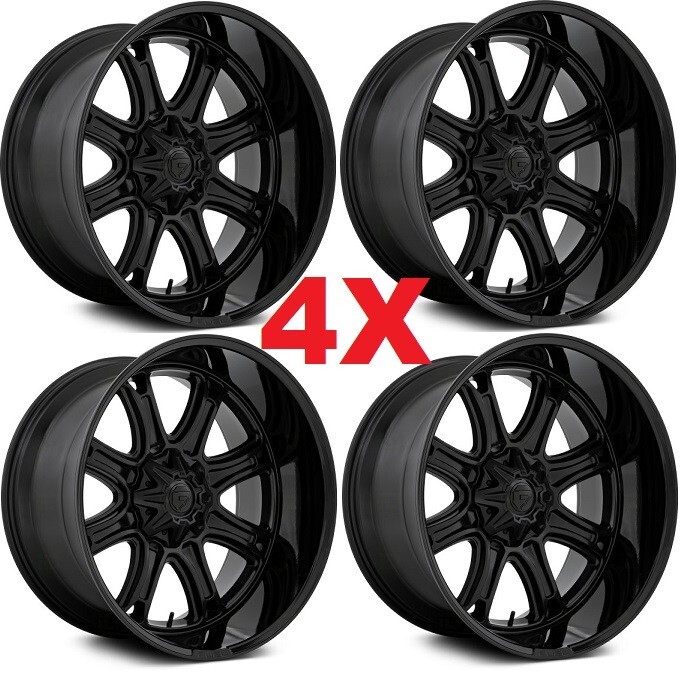 FUEL DARKSTAR BLACKOUT WHEELS RIMS 33 12.50 20 TIRES MT F-150 GRIPPER ...