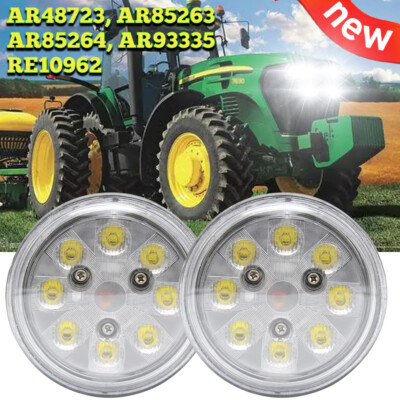 2pcs Par36 24W LED Work Lights RE25126 Headlights For Deere Tractor ...
