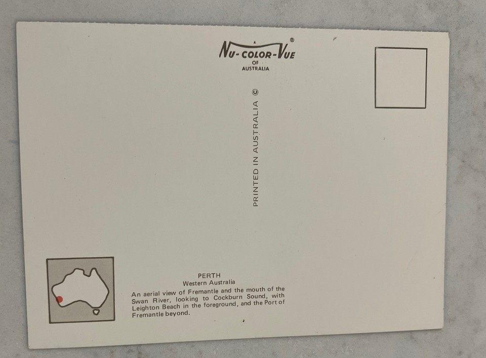 Aerial View Fremantle, Perth, WA , Single Tear Off Postcard | eBay ...