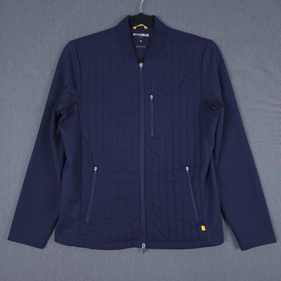 Bonobos Golf Jacket Mens Medium Navy Blue Quilted Lightweight Primaloft ...