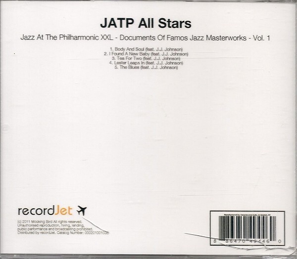 JATP All Stars cd Jazz The Philharmonic Xxl - Documents Of Famos Jazz ...