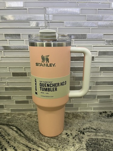 PEACH Pink Stanley 40 oz FlowState Quencher H2.0 Tumbler Limited ...