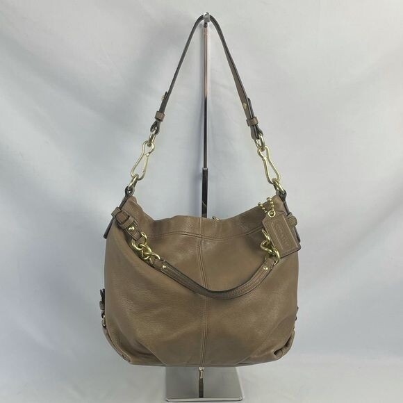 Coach Brooke pebbled leather tan colored hobo bag - Gem