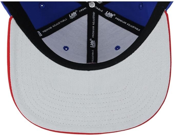 MARVEL CAPTAIN AMERICA EMBROIDERED LOGOS BLUE AND RED SNAPBACK OSFM HAT ...