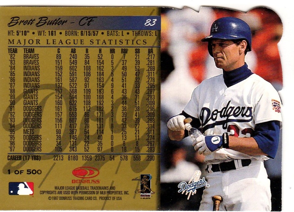 1998 Donruss Press Proofs Gold #83 Brett Butler */500 041-L | eBay