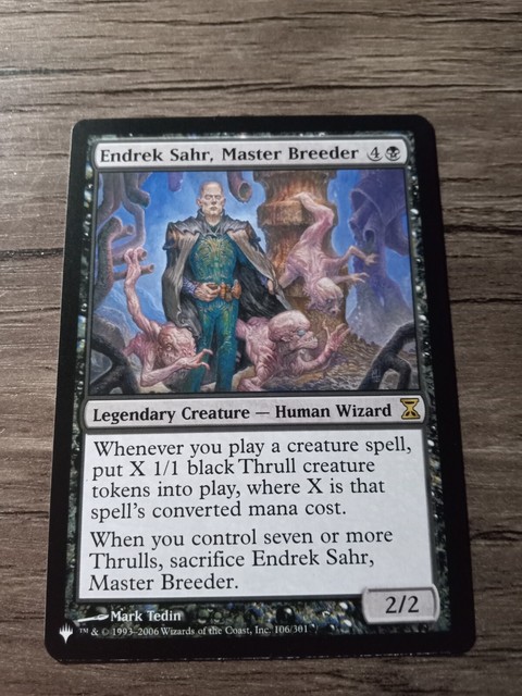 MTG Endrek Sahr, Master Breeder Time Spiral 106/301 Regular Rare for ...
