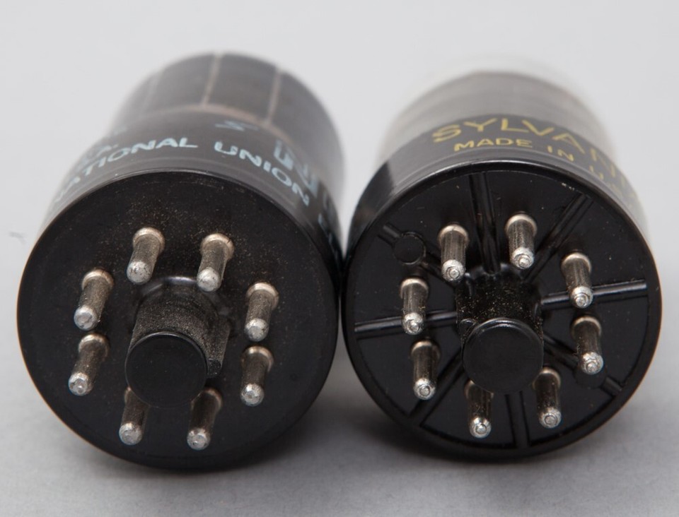 Vintage Lot of Two (2) 6SN7GT VT-231 NU & Sylvania Vacuum Radio Electron Tubes | eBay