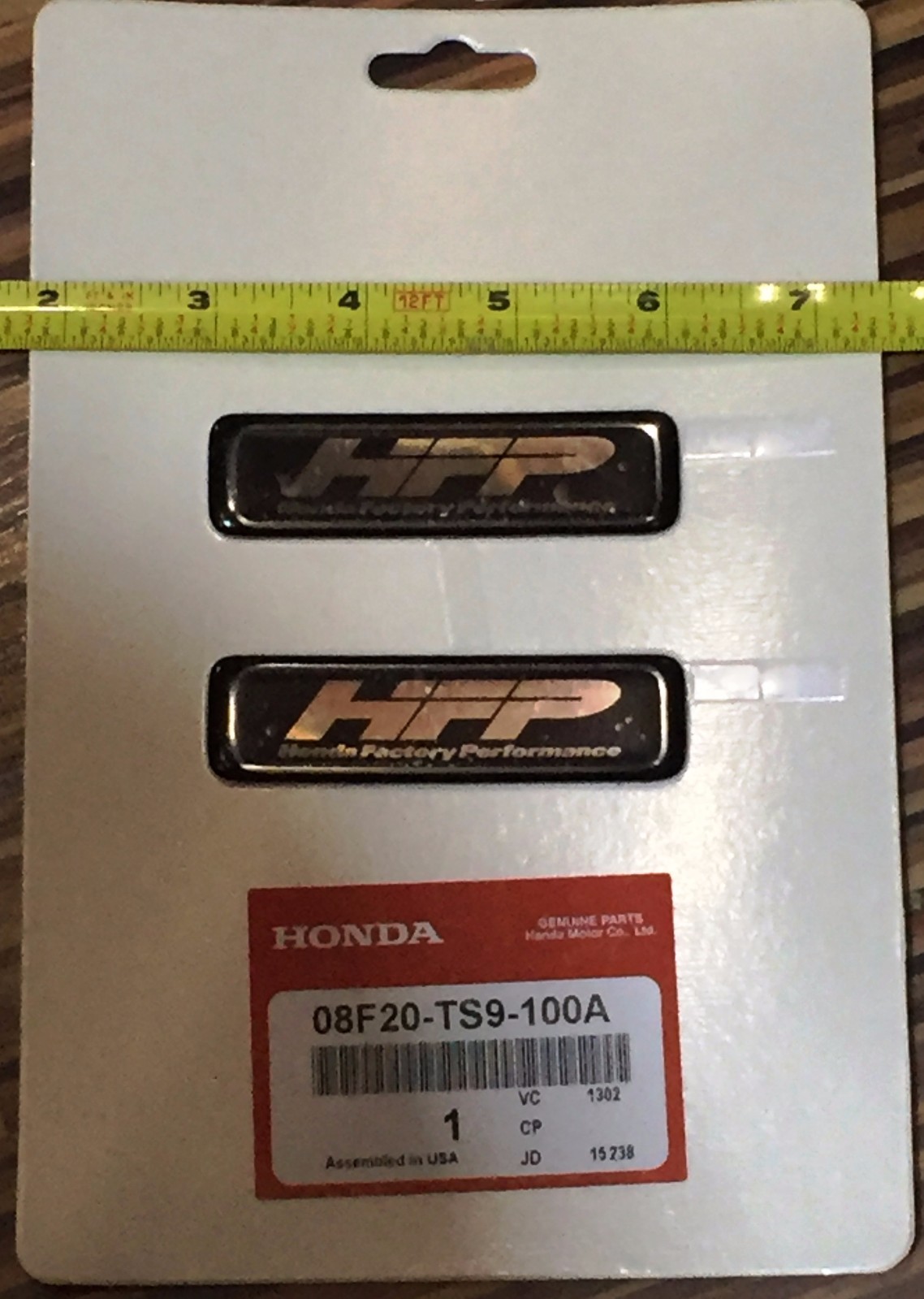 HFP Black / Silver Decal Sticker "Honda Factory Performance" 08F20-TS9 ...