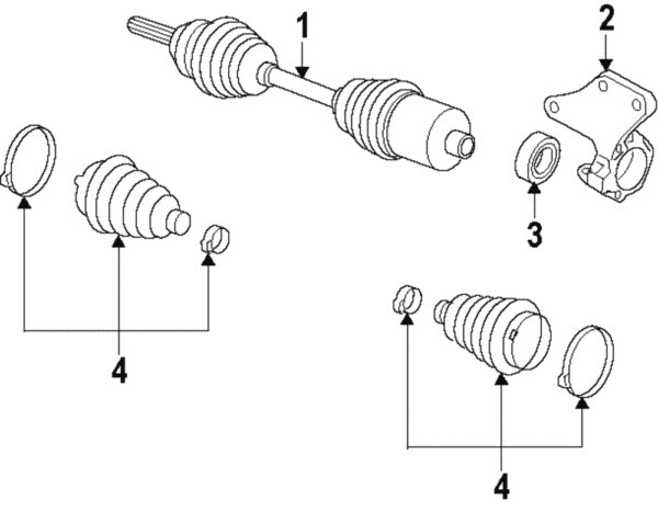 C9741-7Y01J Nissan Dust boot kit-repair, inner C97417Y01J, New Genuine ...