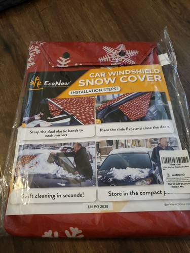 Car Windshield Snow Cover Winter Sun Shade Ice Dust Frost Protector Red ...