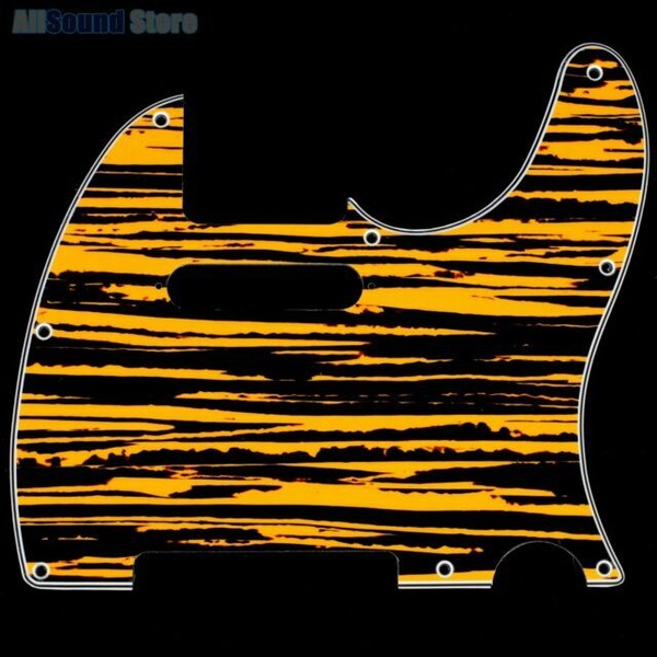 Tiger Stripe Telecaster 3-ply Pickguard for Fender USA MIM Standard ...
