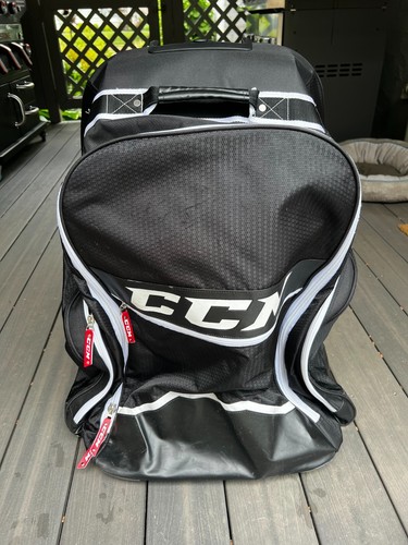 Large CCM 390 Rolling Backpack Hockey Bag Black Wheels/Handles/Pockets ...