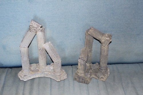 AQUARIUM ORNAMENT DECORATIONS BLUE RIBBON LARGE COLUMN RUINS RESIN SET ...