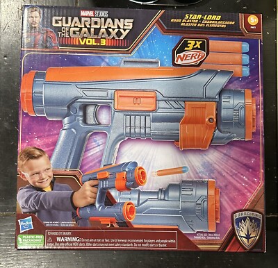 Nerf Marvel Guardians Of The Galaxy Vol. 3 Star Lord Quad Blaster New ...