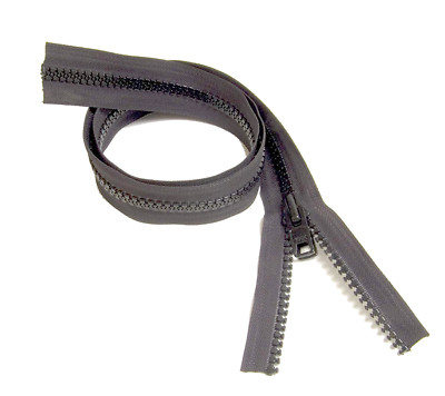 Zipper Chain, #10, Vislon Molded Tooth w/ (1) Double Metal Tab Slider ...