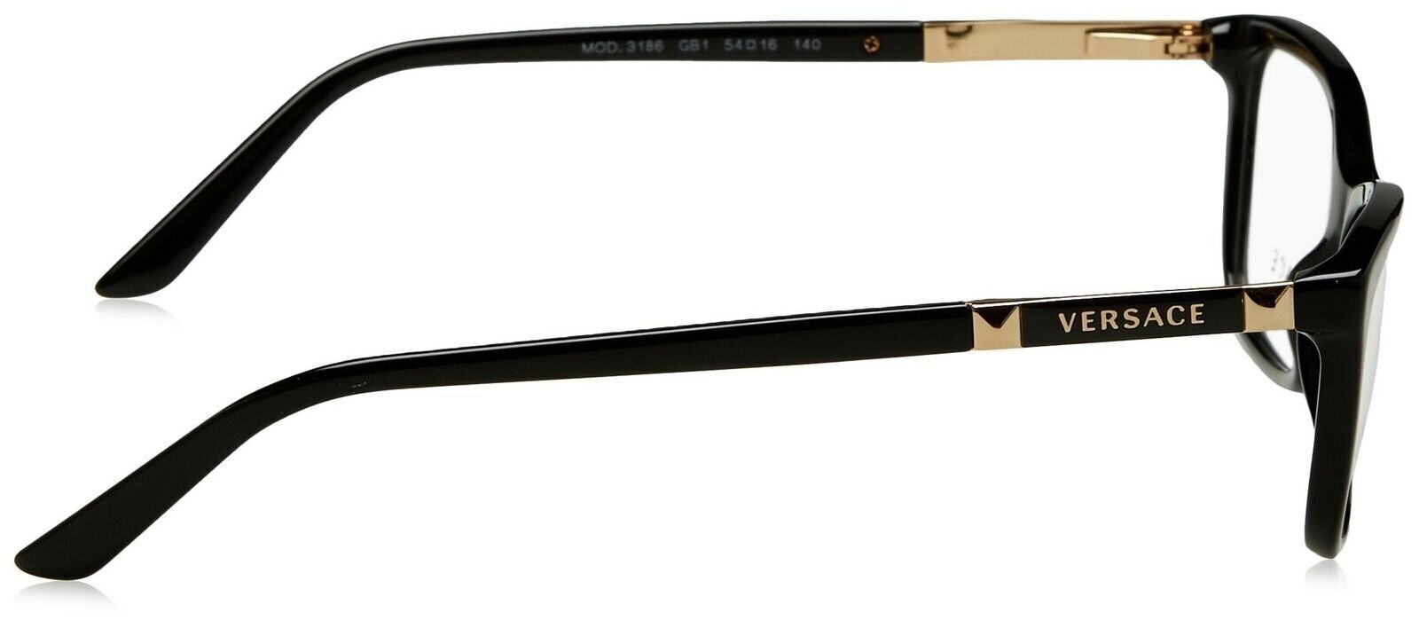 Versace Women VE3186 Black Eyeglasses Frames GB1 54mm | eBay