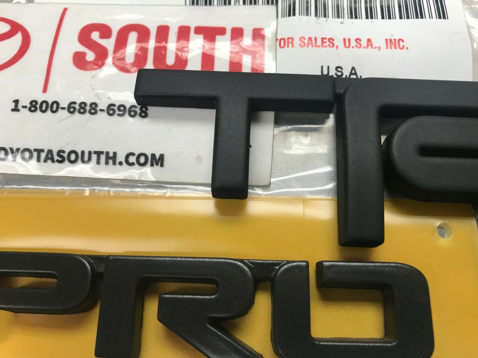 OEM TRD Pro Emblem 4Runner Sequoia Tundra Tacoma Flat Black Metal PT413 ...