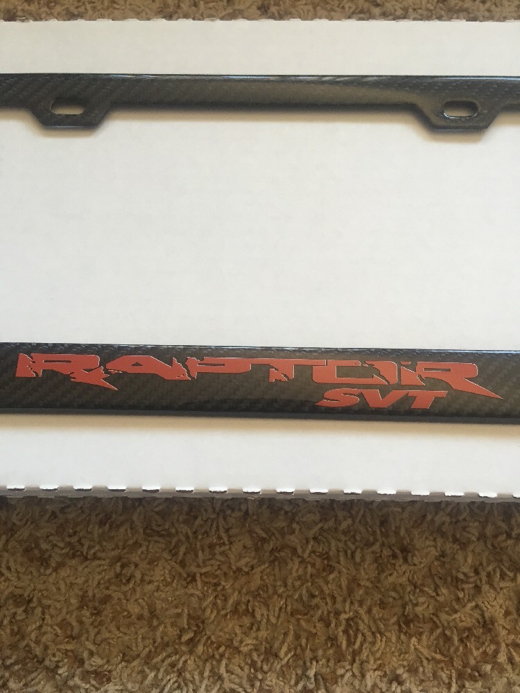 Real Carbon Fiber Ford F150 F-150 SVT Raptor License Plate Frame | eBay
