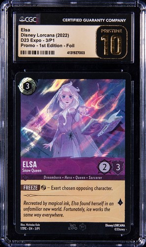 2022 Disney Lorcana D23 Expo Elsa Snow Queen Foil Promo CGC 10 PRISTINE ...