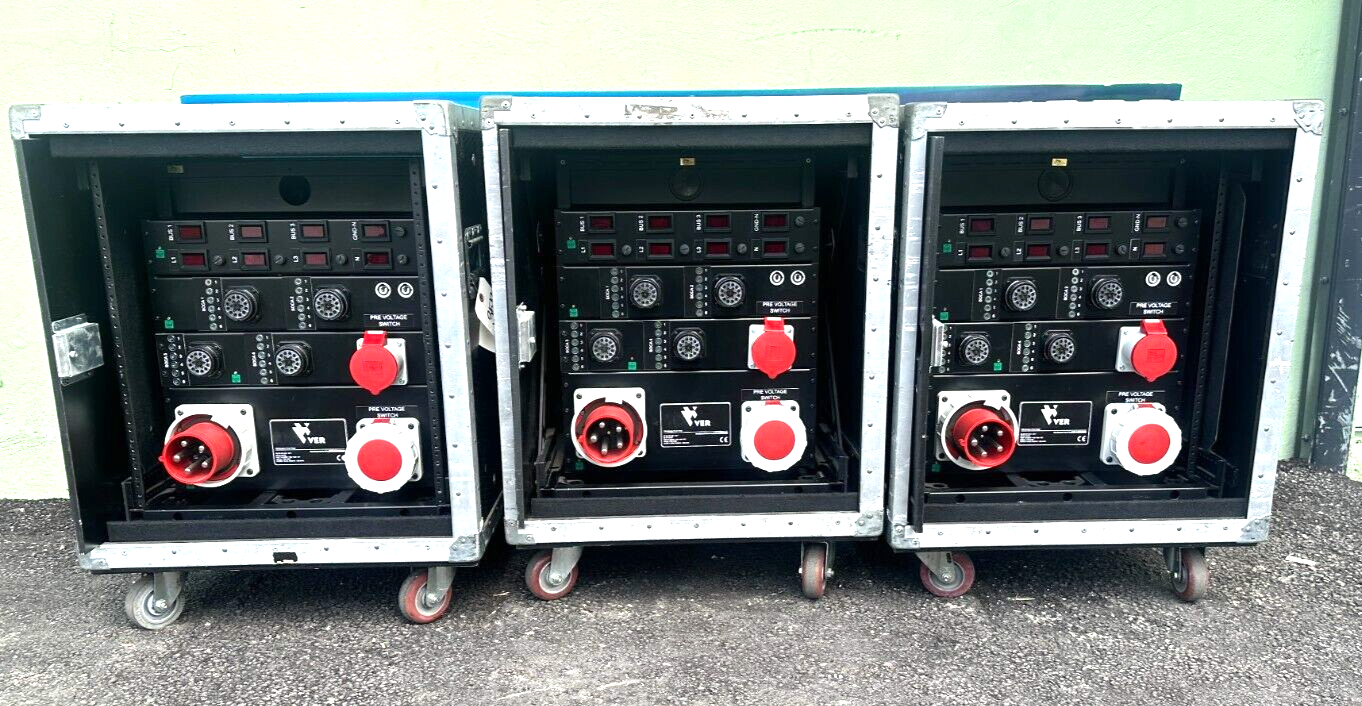VER 125A SOCAPEX POWER DISTRO RED5, 16A x24, SOCA19 x4 208V/400V.#355 ...