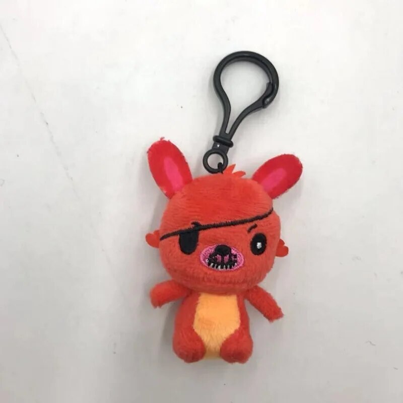 10cm FNAF Plush Keychain Bear Foxy Chica Clown Bonnie Plushie Keychain ...