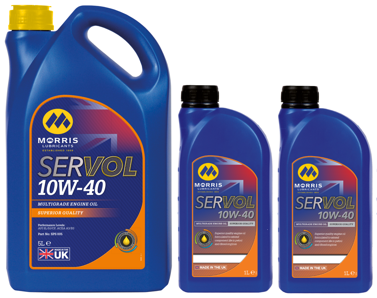 Morris Lubricants Servol 10W-40 A3/B4 SL Mineral Engine Oil | eBay UK