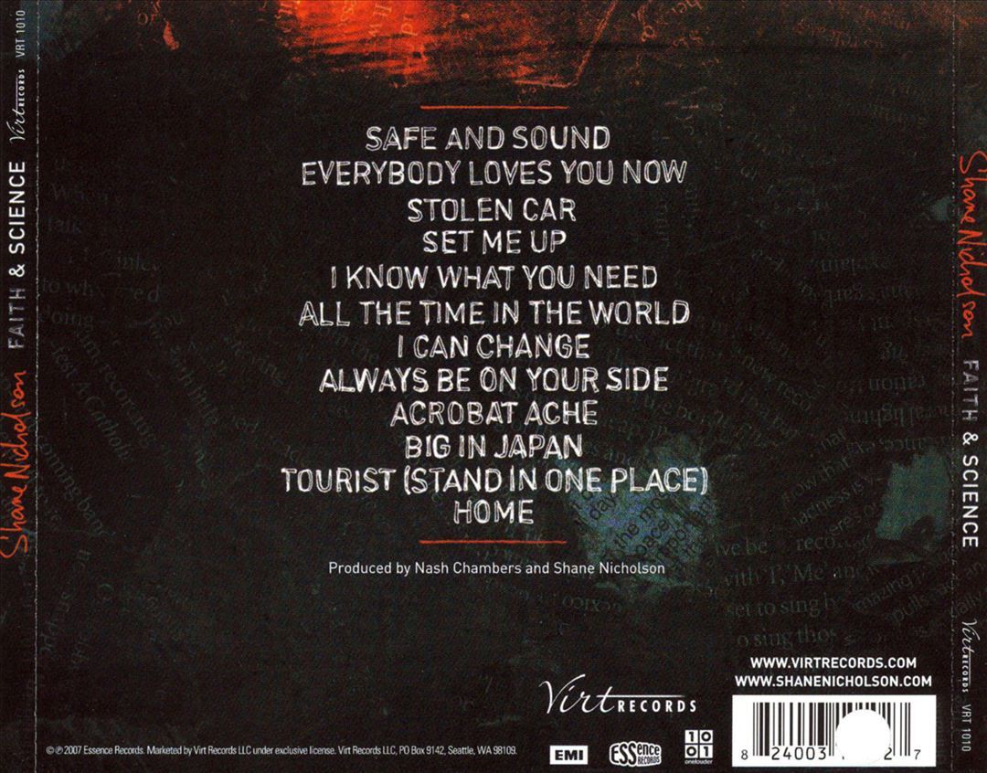 SHANE NICHOLSON FAITH & SCIENCE NEW CD 824003101027| eBay