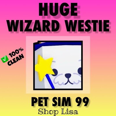 Huge Wizard Westie Roblox Pet Simulator 99 SAME DAY DELIVERY! + 5 MILL ...