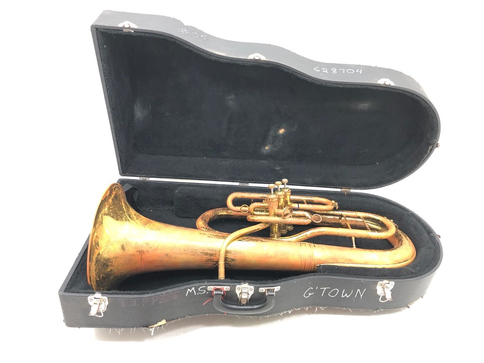 King Musical Instruments 628 Brass 3-Valve Euphonium w Case, No ...