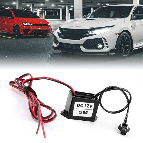 DC12V 5M Car EL Wire Neon Strip Light Power Cable Adapter Driver ...