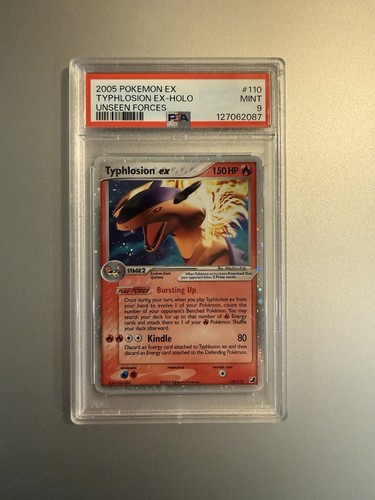 Typhlosion EX 110 Unseen Forces 2005 Holo PSA 9 MINT New Cert with ...