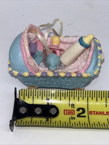 Vintage Baby’s First Christmas 1994 Ornament Bassinet Bottle | eBay