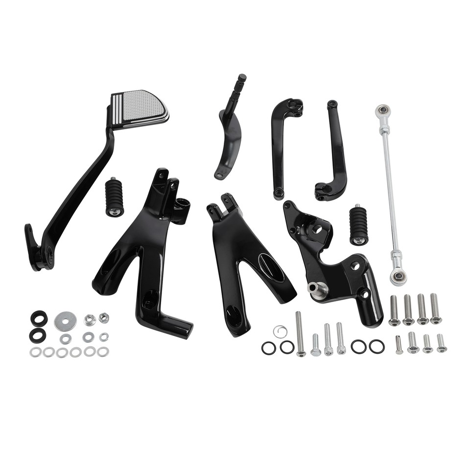 Black Forward Controls Kits Fit For Harley Softail Standard Low Rider ...