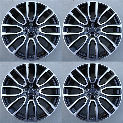 SET(4) 22" 22X9.5 5x120 NEW BLACK WHEELS FIT RANGE ROVER SUPERCHARGER ...