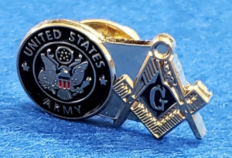 United States Army Masonic Lapel Pin - Mason / Military | eBay