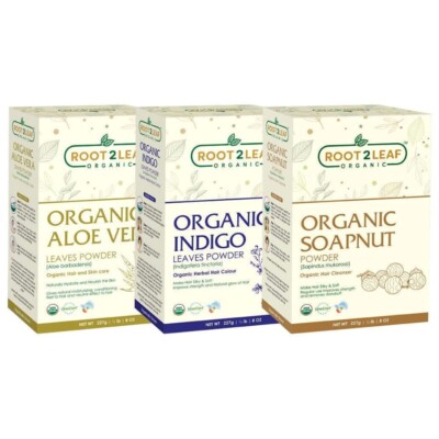 Indigo, Aloe vera and Soapnut Powder 227g By Root2Leaf Organic | eBay ...