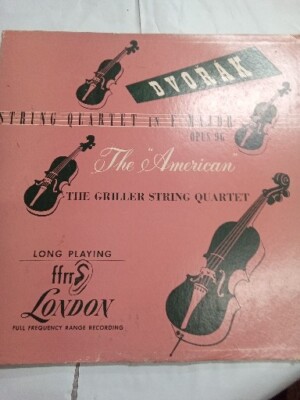 Griller String Quartet cover scar vg+ LP Dvořák Mozart String Quartet ...