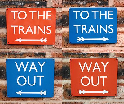 Metal Railway Wall Sign | British Rail | To The Trains | Way Out Gift ...