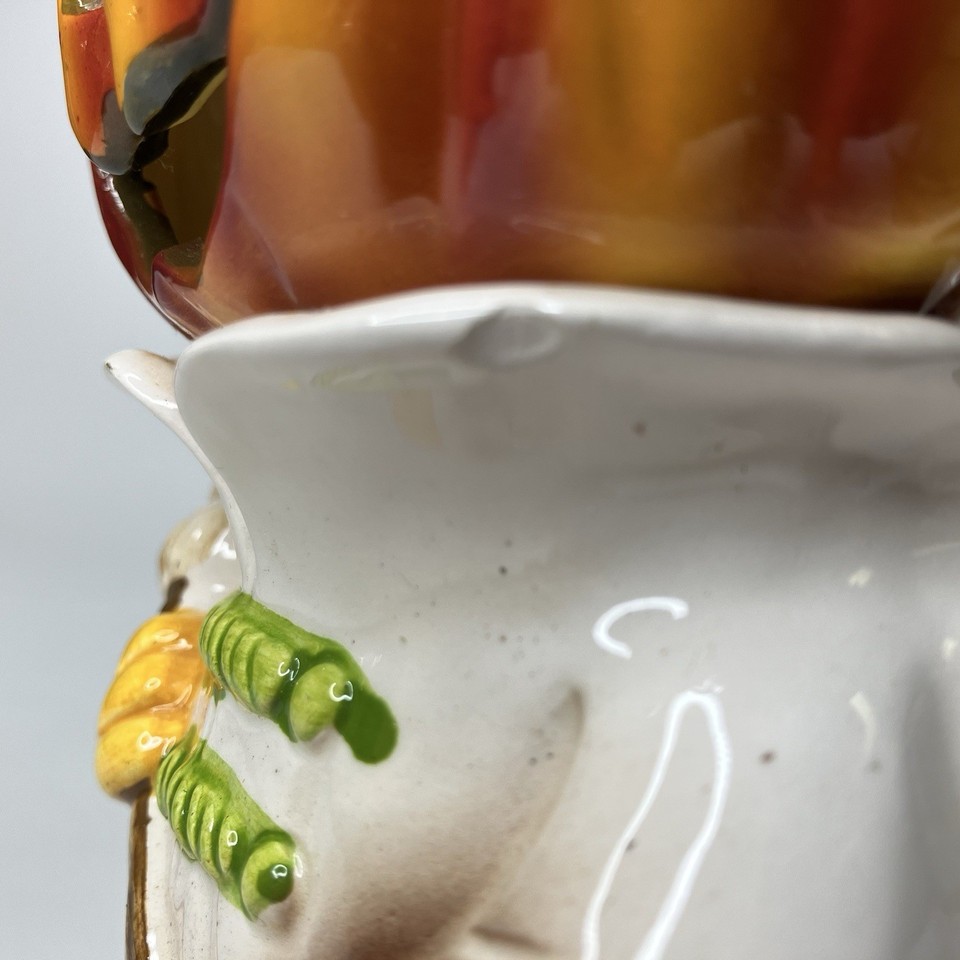 Vintage Relpo Halloween Ceramic Planter Jack O Lantern Scarecrow ...