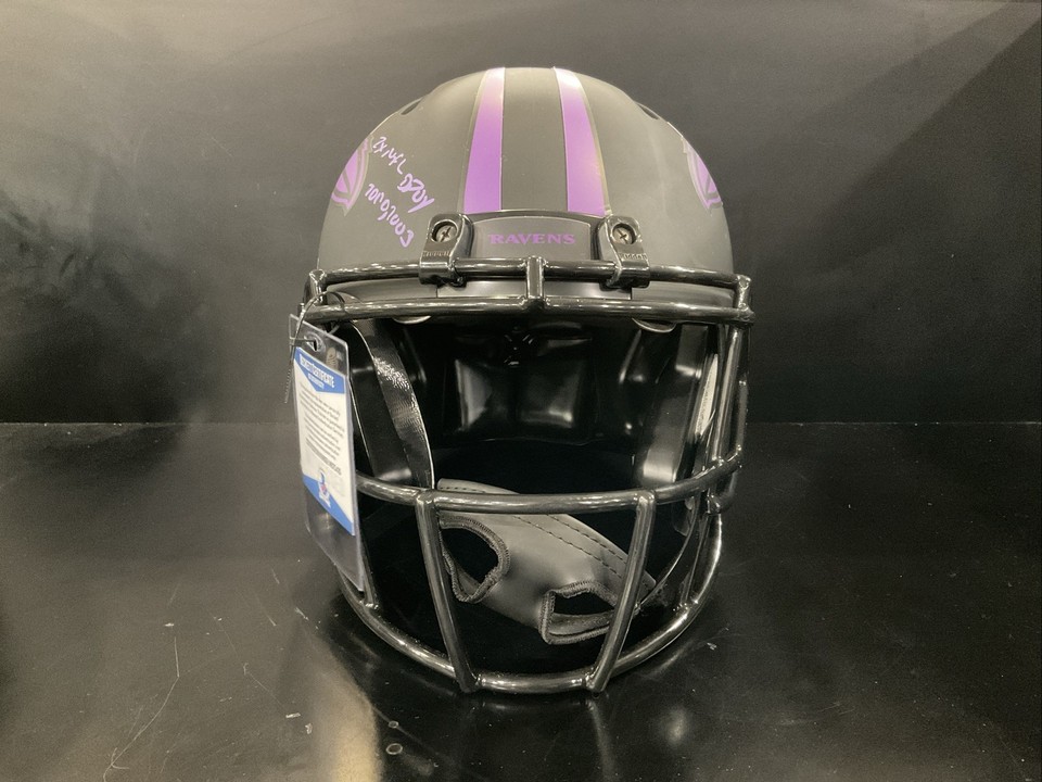 Ray Lewis Autographed Signed Baltimore Ravens Full Size Auth Helmet 8 ...
