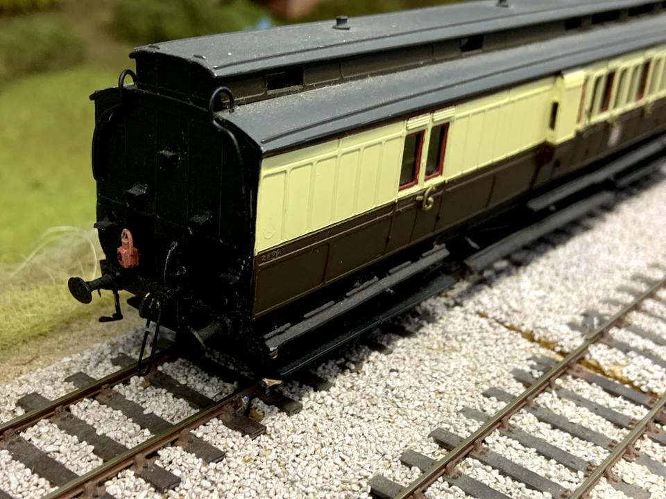 Slaters GWR D14 4 compartment Brake 3rd clerestory coach 00 gauge #6 ...
