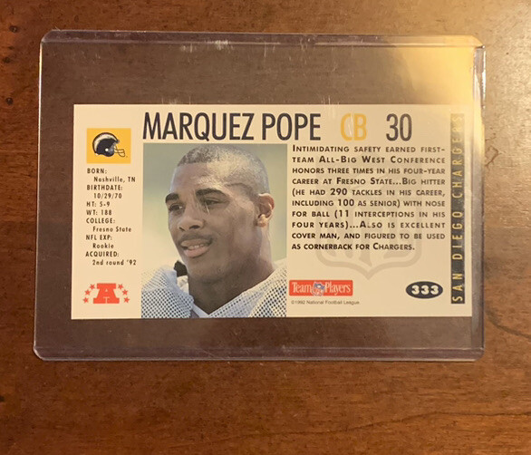 1992 GameDay Marquez Pope #333 | eBay